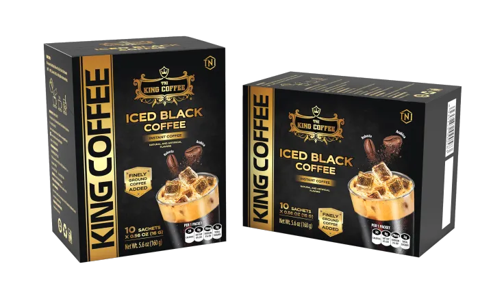 5200180. King Coffee 3in1 Iced Black Instant Coffee - 10 Sachets - Pac ...